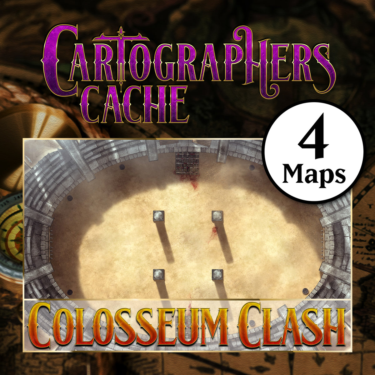 Laminated Encounter Maps, Colosseum – DnDice